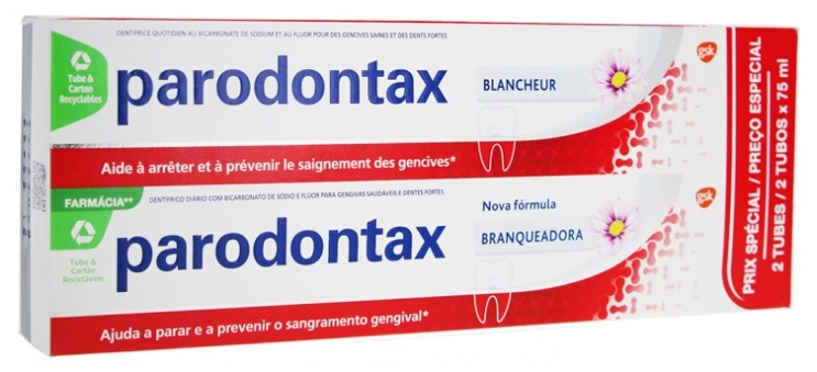 Parodontax dentifrice Blancheur – 2 Tubes de 75 ml