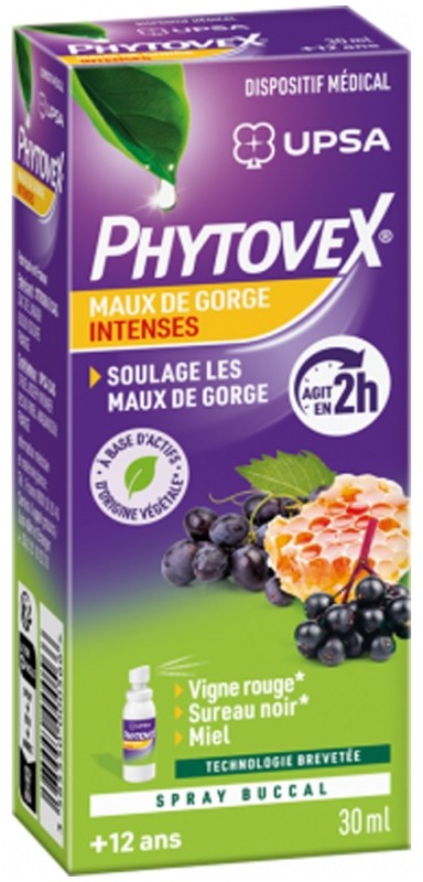 PHYTHOVEX Maux de gorge intenses – Spray de 30 ml - Upsa